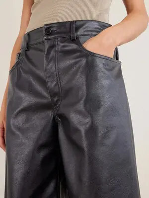 MAISON MARGIELA Leather-effect Knee-length Shorts