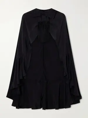 Johanna Ortiz Aromatic Garden Fringed Silk-crepe Cape