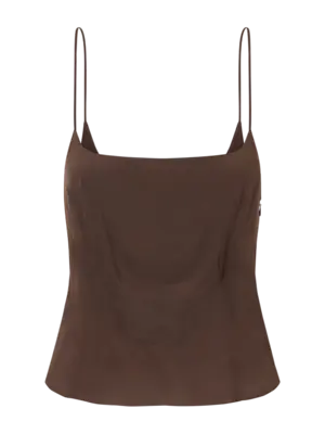 ST. AGNI Stretch Satin Cami - Brown