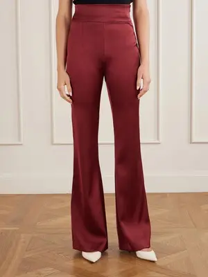 Galvan Satin Flare Trousers