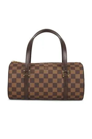 LOUIS VUITTON Damier Ebene Papillon 26 Handbag - Brown