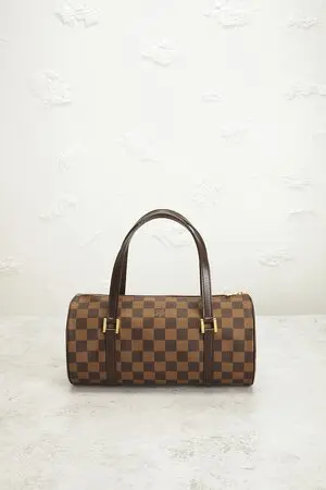 LOUIS VUITTON Damier Ebene Papillon 26 Handbag - Brown