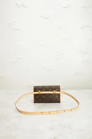 LOUIS VUITTON Monogram Florentine Pochette Belt Bag - Brown