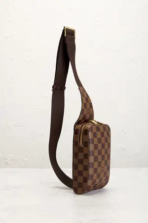LOUIS VUITTON Damier Ebene Geronimos Belt Bag - Brown