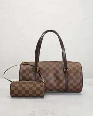 FWRD RENEW Louis Vuitton Damier Ebene Papillon 30 Handbag &amp; Mini Set