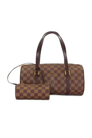 FWRD RENEW Louis Vuitton Damier Ebene Papillon 30 Handbag & Mini Set - Brown