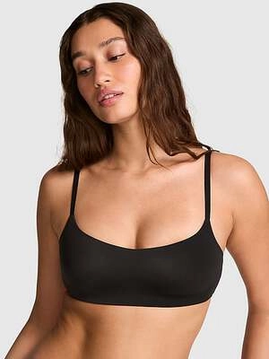 Pink Marshmallow Lightly Lined Wireless Comfy Bra - Black