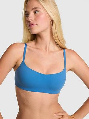 Pink Marshmallow Lightly Lined Wireless Comfy Bra Blue
