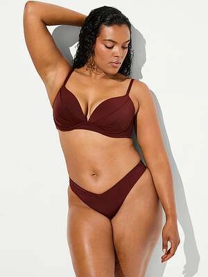 Victoria's Secret Swim Angel Convertible Halter Push-up Bikini Top - Red