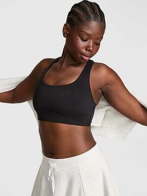 Pink Relay™ Twist-back Bra - Black
