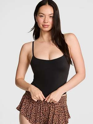 Pink Marshmallow Lightly Lined Wireless Comfy Cami - Black