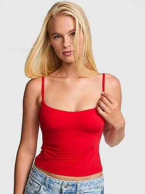 Pink Marshmallow Lightly Lined Wireless Comfy Cami Red