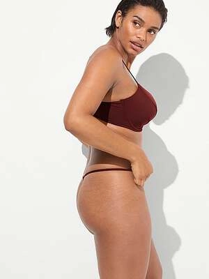 Victoria's Secret Micro String Thong Bikini Bottom - Red