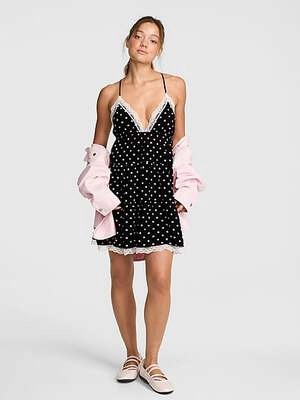 Pink Flirt Alert Tiered Mini Dress - Print