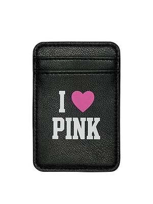 Pink Adhesive Stick-on Card Holder - Black