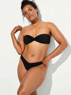 Victoria's Secret Swim Twist Bandeau Bikini Top - Black