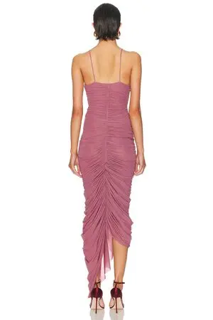 MAYGEL CORONEL Ruched Asymmetrical Jersey Dress