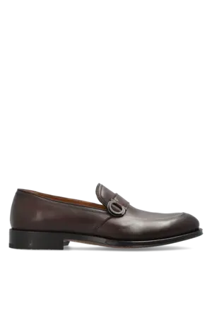 FERRAGAMO Scout" Leather Loafers - Brown