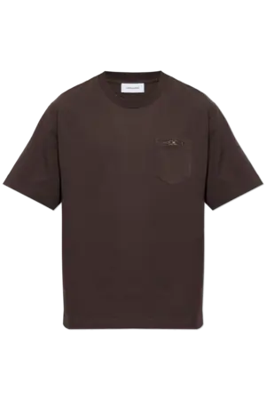 FERRAGAMO T-shirt With Pocket - Brown
