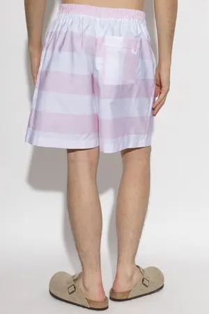 Jacquemus Calecon Striped Cotton Shorts