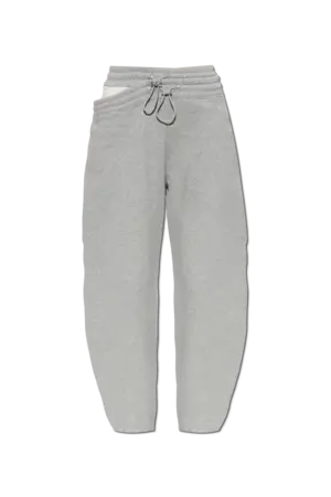 Attico Sweatpants With A Slit - Grey