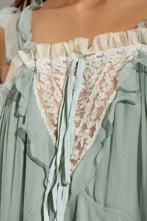 Chloé Silk Dress With Lace Trim