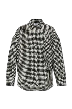 Attico Shirt With Houndstooth Pattern - Black