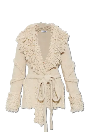 Attico Cardigan With Fringes - Beige