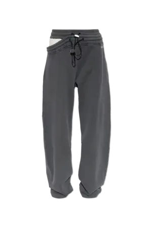 Attico Sweatpants With Slits - Grey
