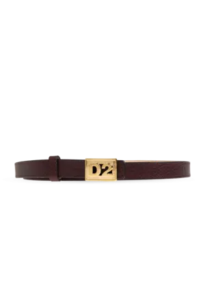 Dsquared2 Leather Belt - Burgundy