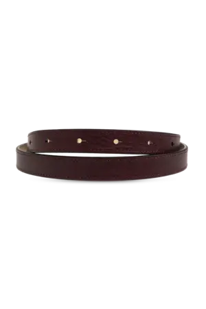 Dsquared2 Leather Belt With Gold Tone Logo Buckle