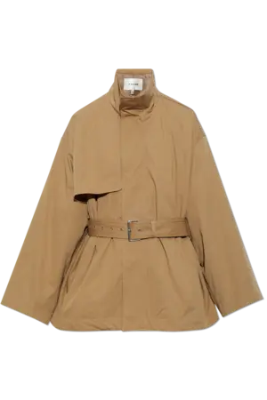 FRAME Short Trench Coat With Belt - Brown