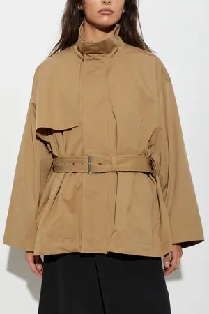 FRAME Short Trench Coat With Belt