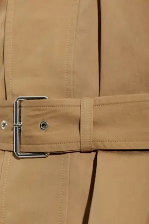 FRAME Short Trench Coat With Belt