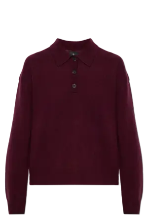 ANINE BING Cashmere Polo Sweater