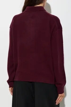 ANINE BING Cashmere Polo Sweater