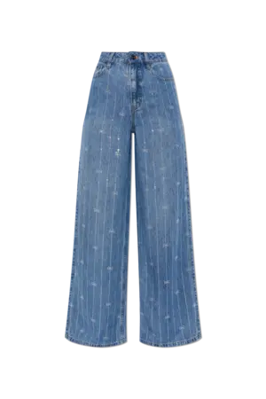SELF-PORTRAIT Jeans With Shimmering Sequins