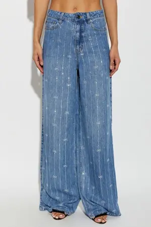 SELF-PORTRAIT Jeans With Shimmering Sequins