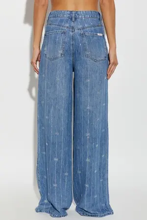 SELF-PORTRAIT Jeans With Shimmering Sequins