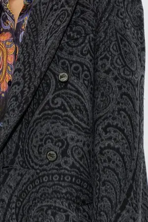Etro Double-breasted Wool Coat