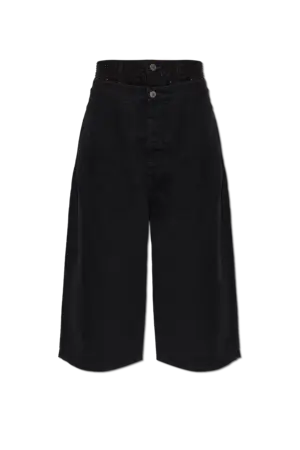 Attico Jeans With Shimmering Sequins - Black