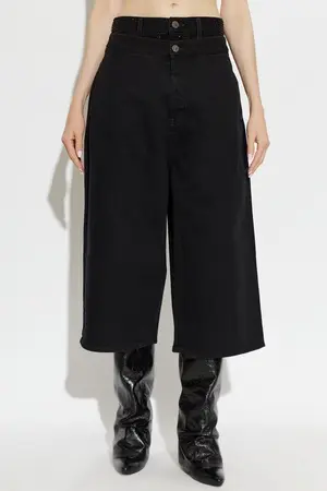 Attico Sequined High-waist Wide-leg Cropped Jeans