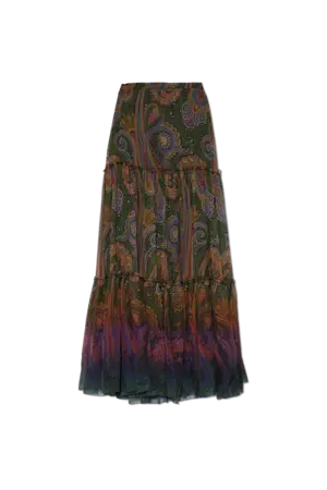 Etro Silk Skirt - Green
