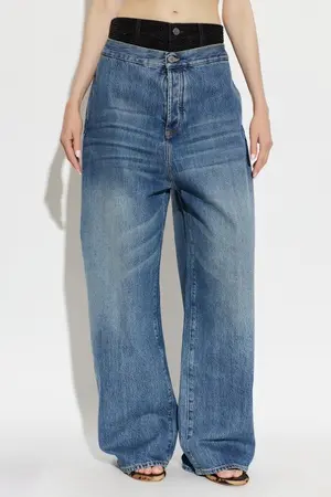 Attico Double Waistband Boyfriend Jeans