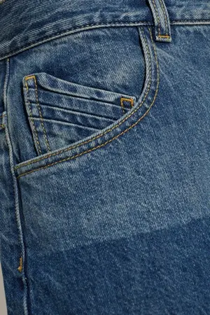 Attico Wide-leg Jeans With Faded Wash