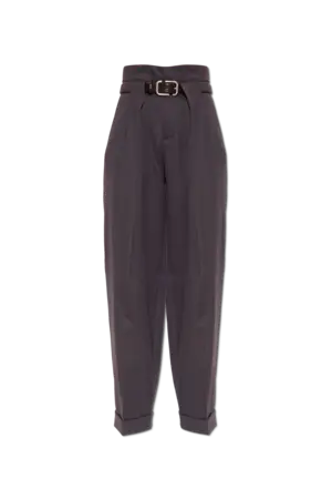 Attico Pants With Belt - Brown