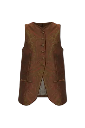 Etro Patterned Vest - Brown