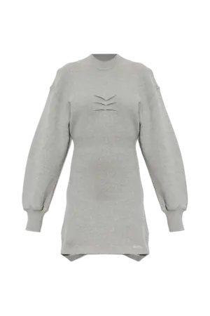 Attico Oversized Sweatshirt Dress With Darts - Grey