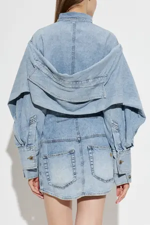 Attico Denim Dress With Pockets