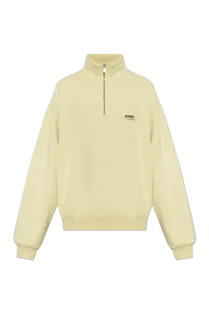Jacquemus Sweatshirt With A Stand-up Collar - Yellow